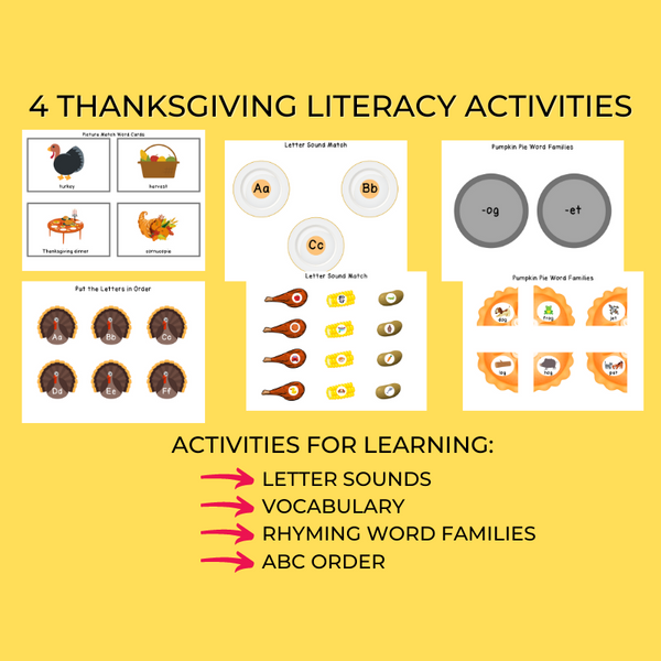 Preschool Thanksgiving Activity Pack - Kindergarten Ready Shop